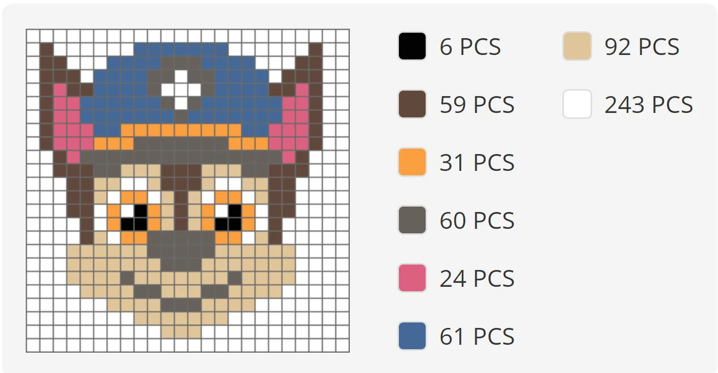 Pixel Puzzle PAW Patrol Chase 576 pcs. by LemonArts MakerWorld ...