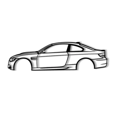 BMW E36 M3 Silhouette Wallart by Bimmer-Fan - MakerWorld