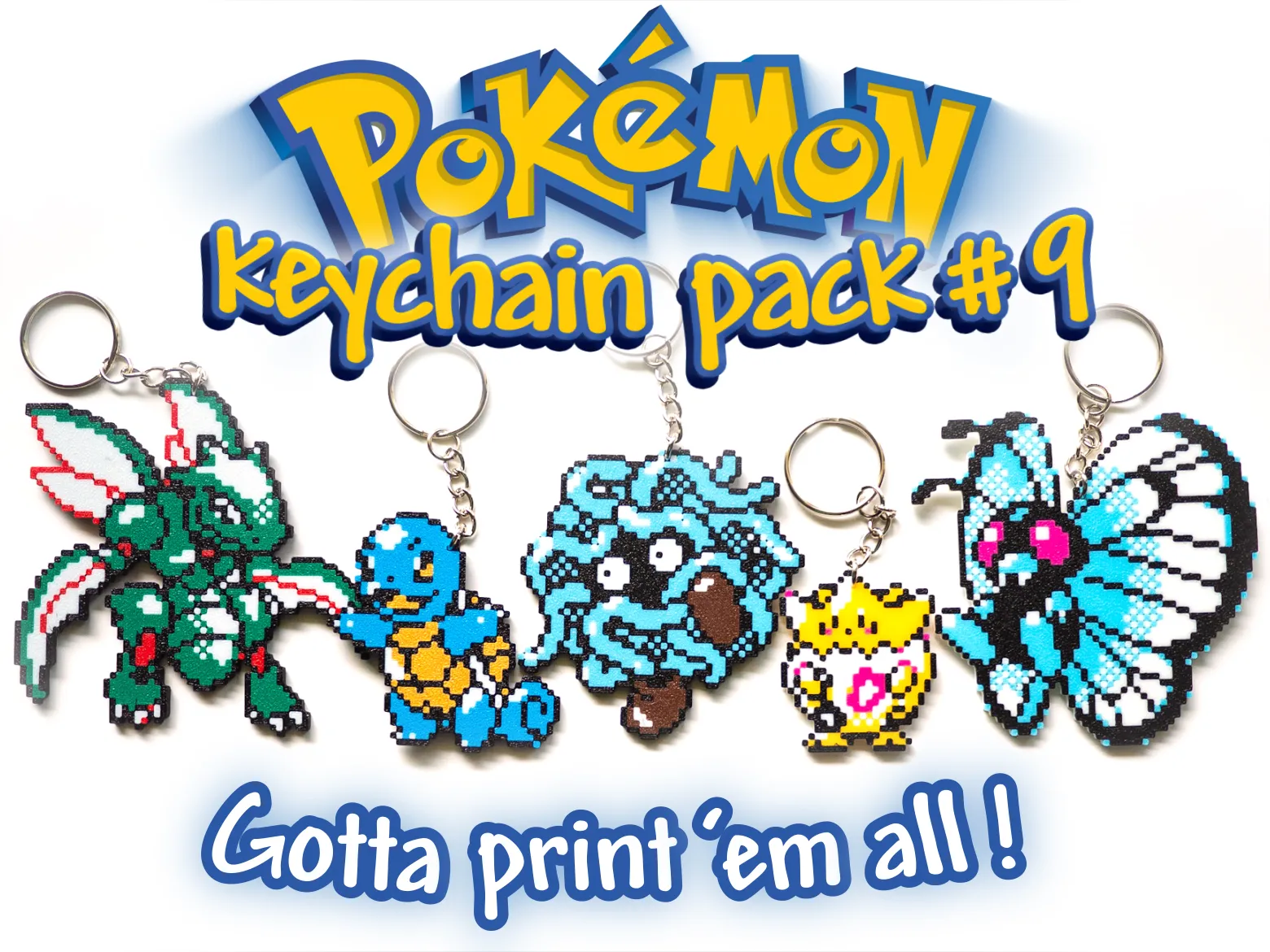 Pokemon Keychain Pack #5 - Cubone, Onix, Magikarp by Powerpill.prints ...