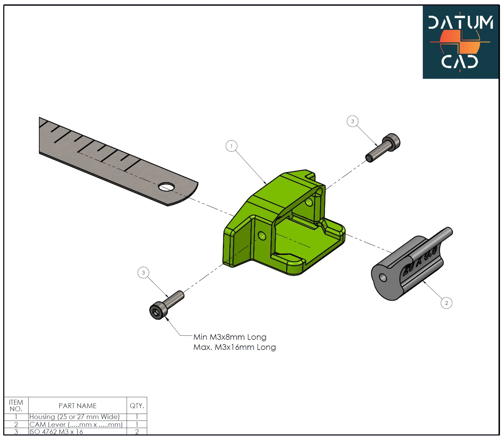 Limit block (Medium) Steel Rulers by DatumCAD - MakerWorld