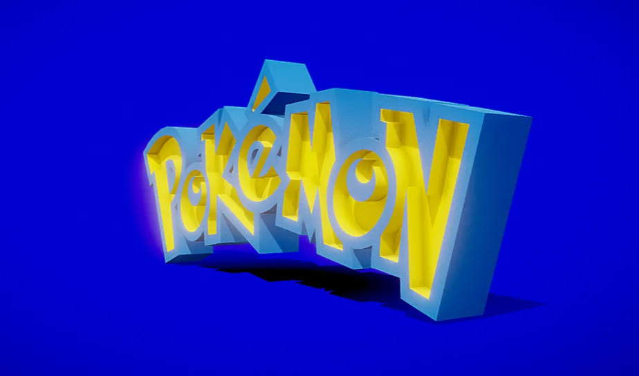 Pokemon logo 3d printing Remixed by LogoMaker - MakerWorld