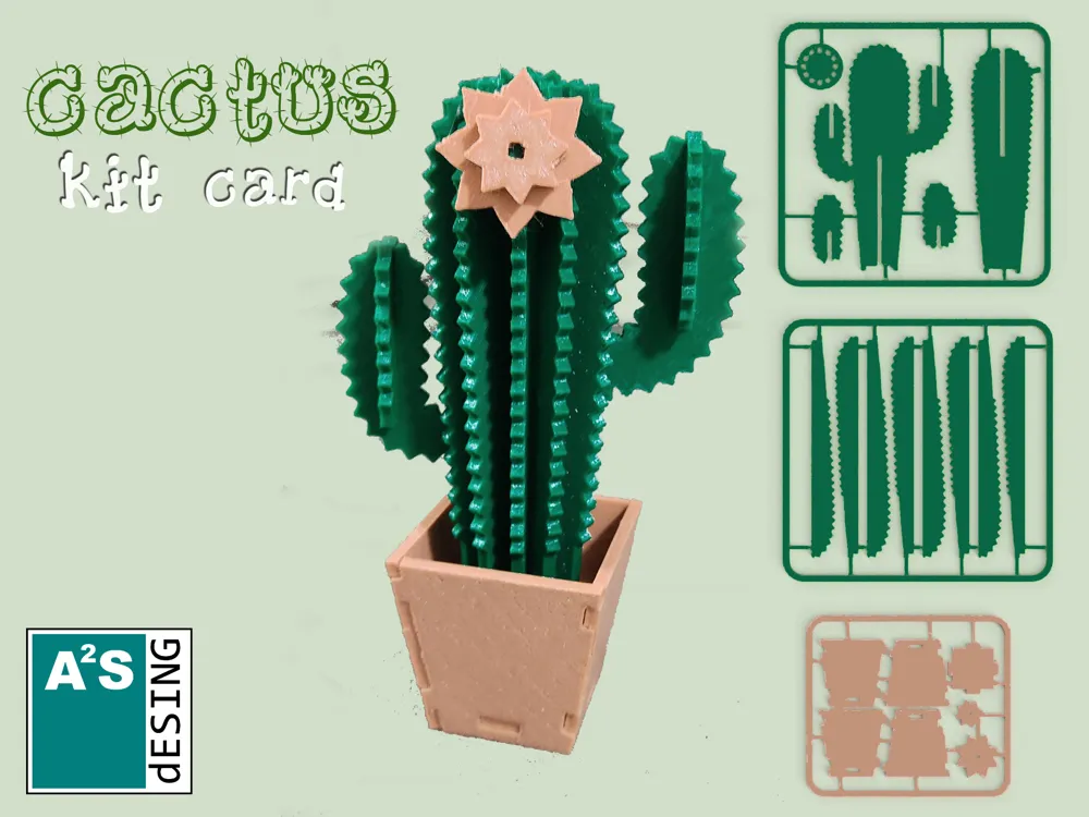 Cactus kit card - Free 3D Print Model - MakerWorld
