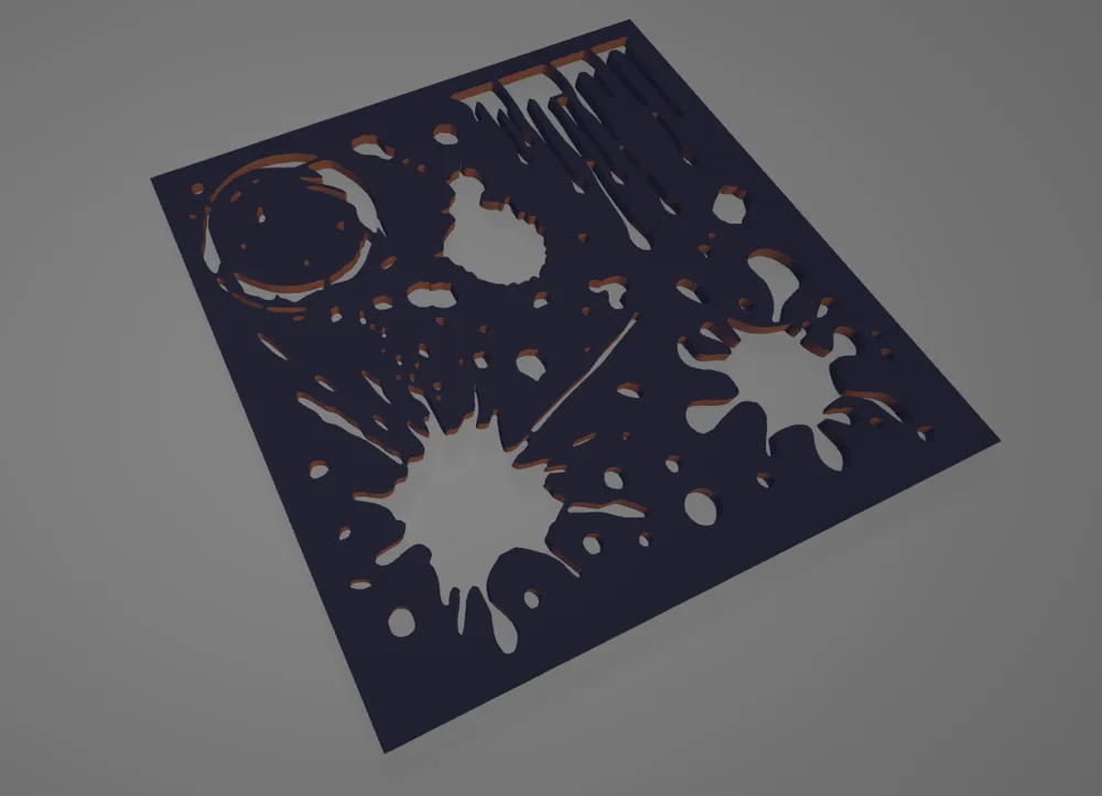 Stencil - splashes and stains by darkmario47 - MakerWorld