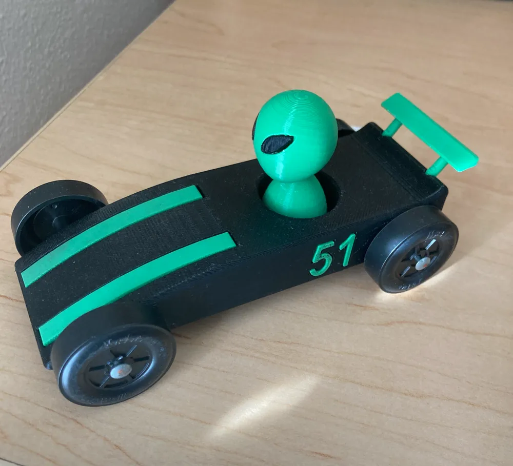 Formula 51 -- Alien-themed 3D Derby Car by Asbestos - MakerWorld