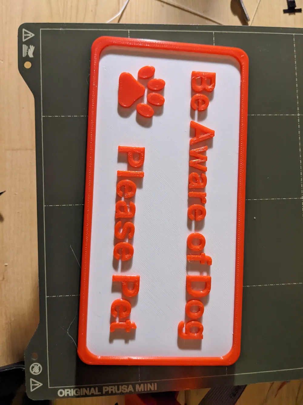 Be Aware of Dog Sign by Fantastic Plastic Person - MakerWorld
