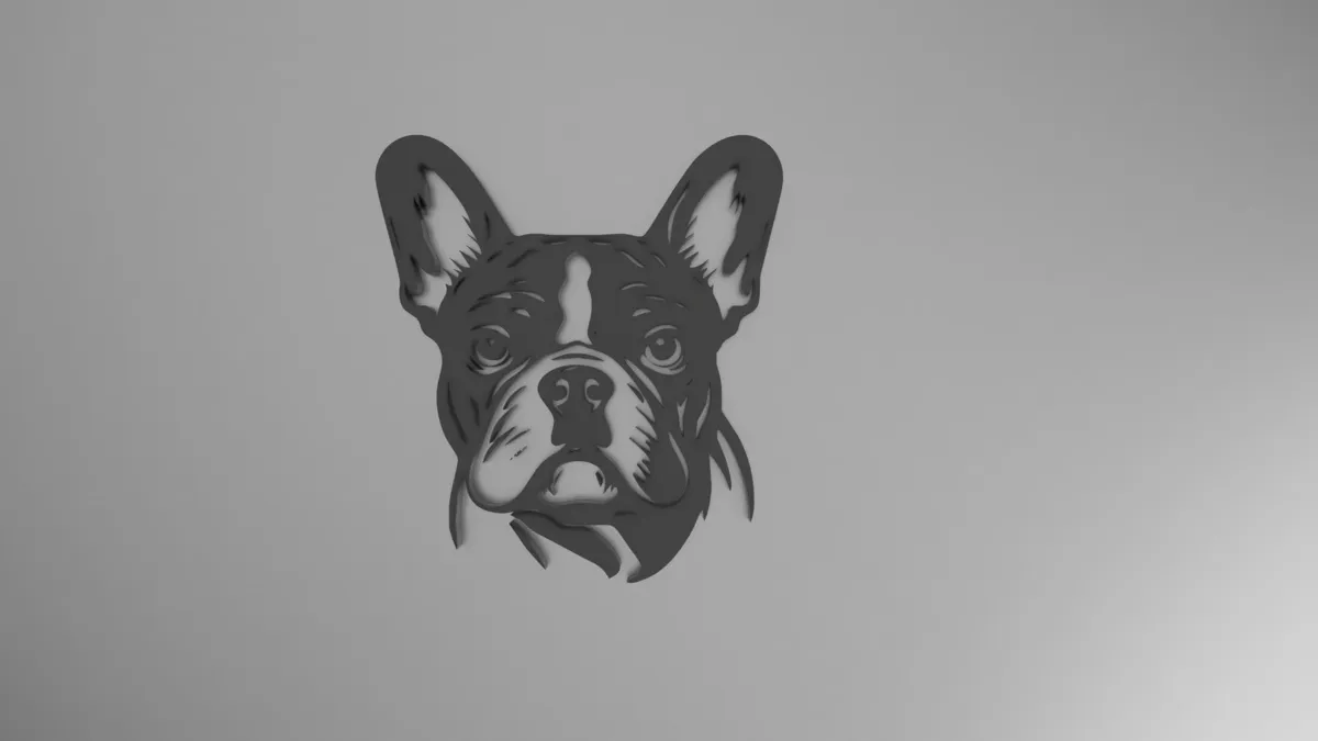 Frenchie wall art - Free 3D Print Model - MakerWorld