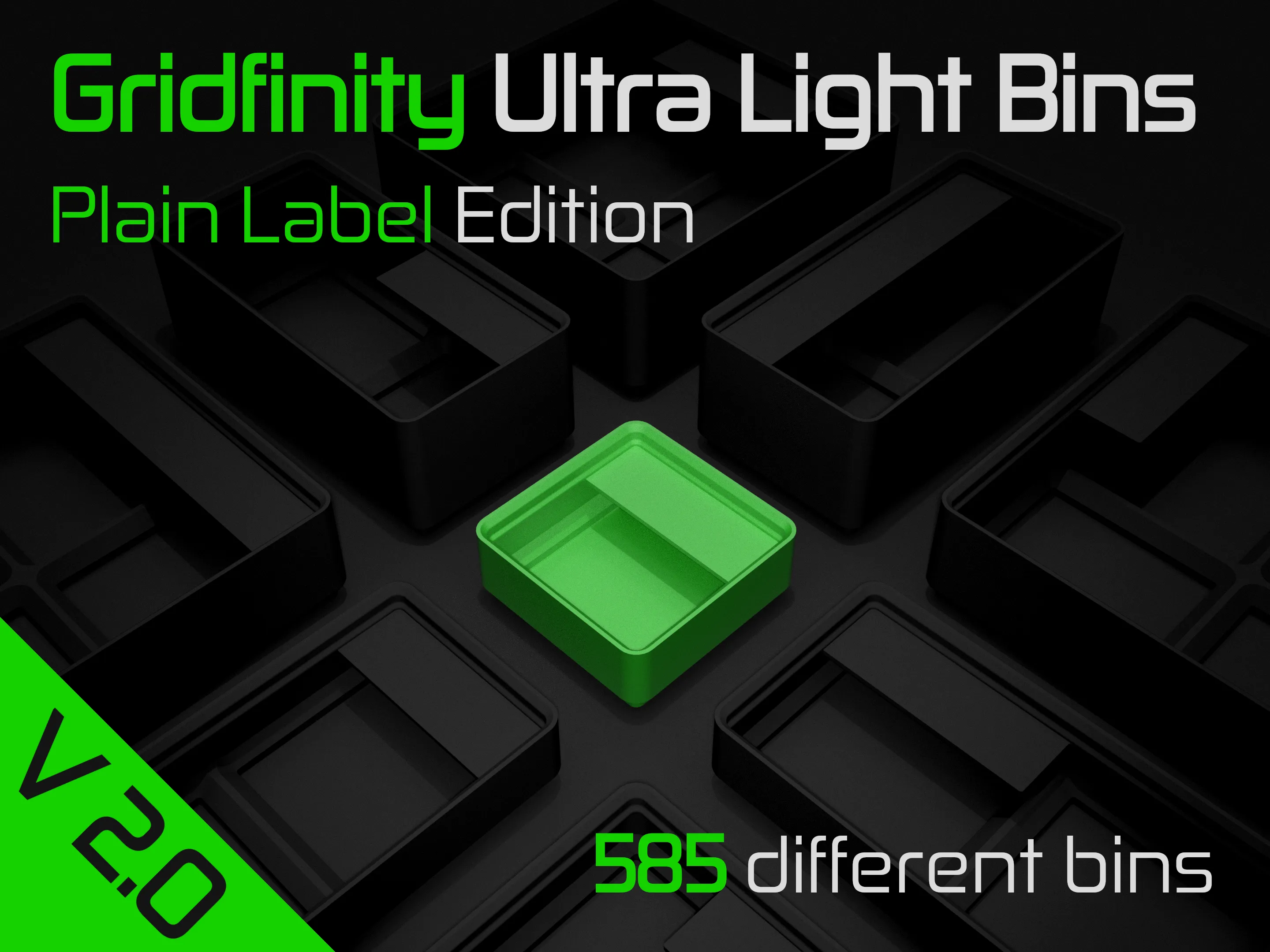 Gridfinity Ultra Light Bins - Plain Edition - Free 3D Print Model ...
