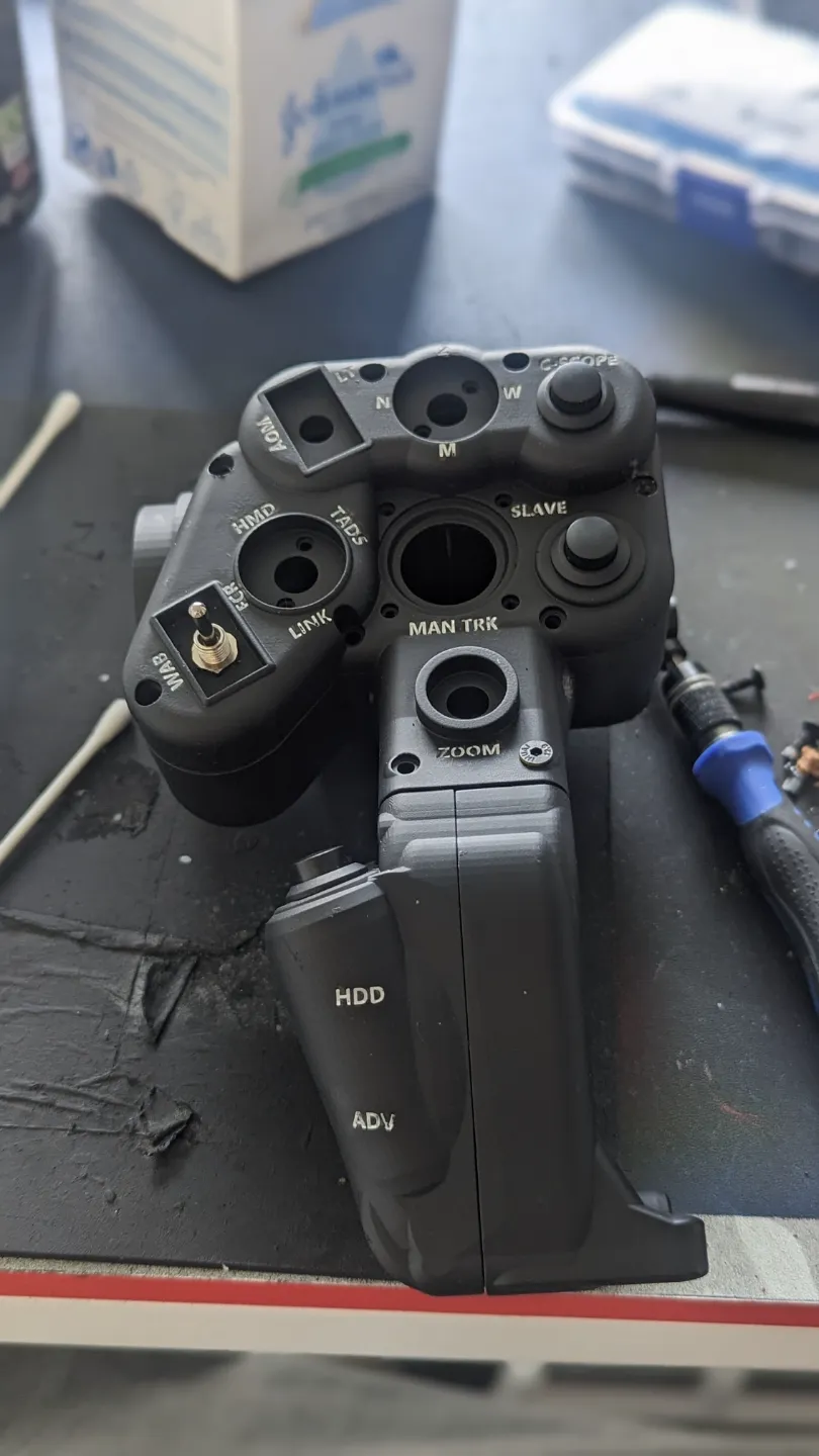 AH-64 TEDAC Grip HAT Section Embossed Text by CockpitProject - MakerWorld