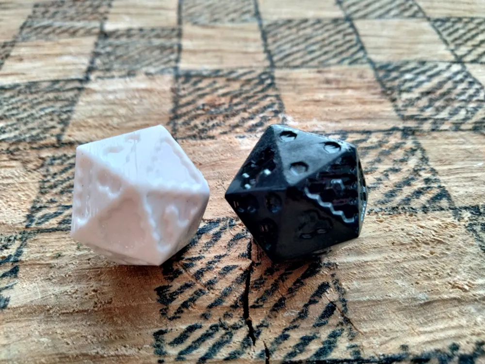 Hexagonal Code D20 DnD Dice by kem - MakerWorld