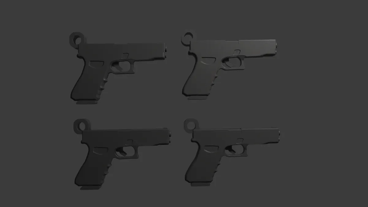 mini Glock on keychain(with rings) Remixed by Jasper MakerWorld ...