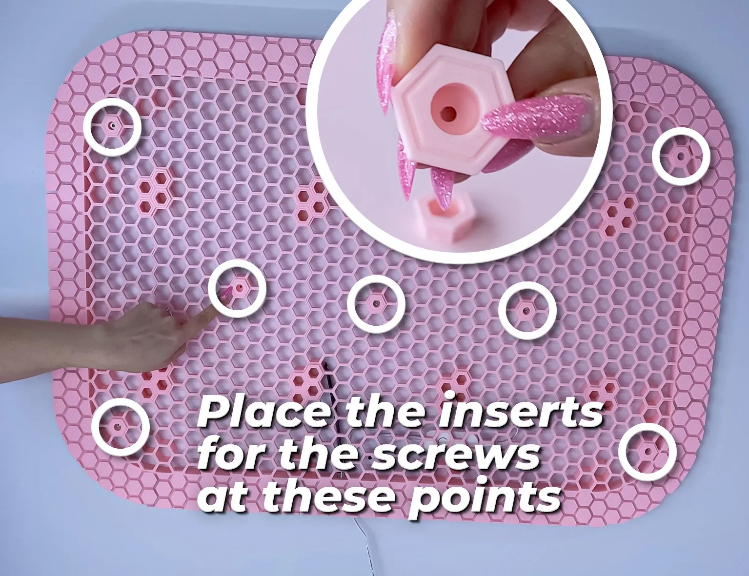 Honeycomb storage wall with LED (HSW) Remixed by MK Expert MakerWorld: Download Free 3D Models