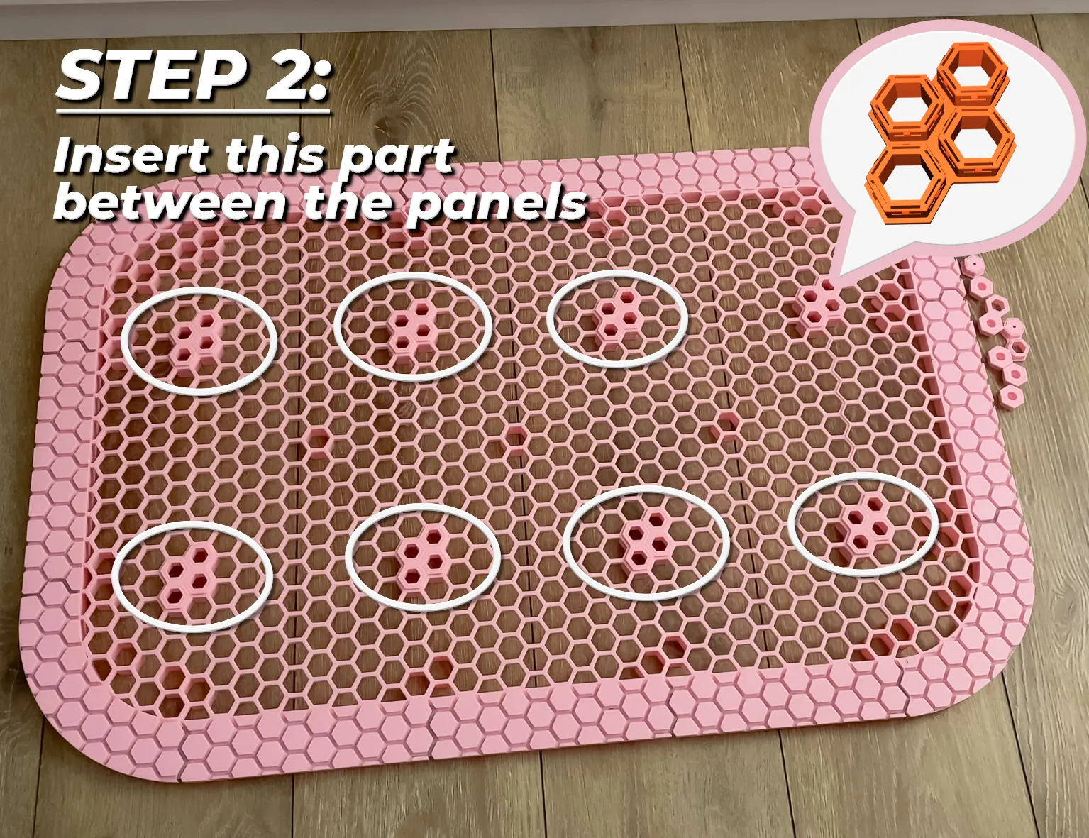 Honeycomb storage wall with LED (HSW) Remixed by MK Expert MakerWorld: Download Free 3D Models