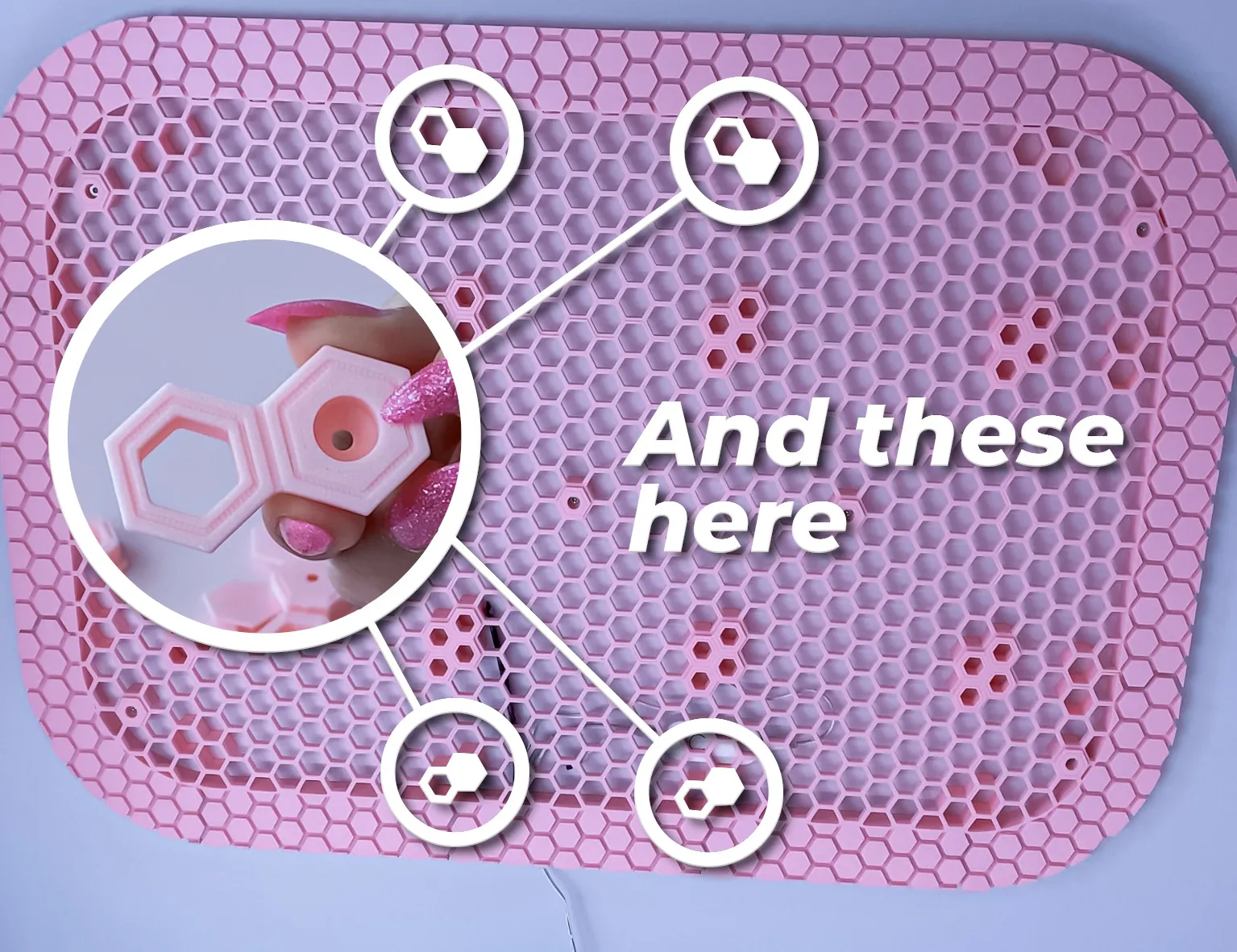 Honeycomb storage wall with LED (HSW) Remixed by MK Expert MakerWorld: Download Free 3D Models