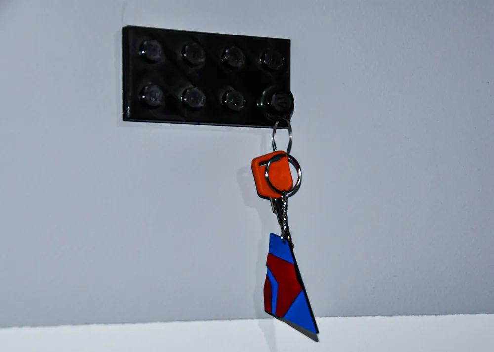2x4 LEGOs keychain wall holder Remixed by Olaff - MakerWorld