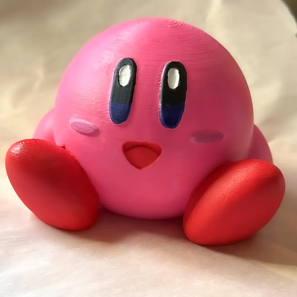 Kirby Sitting(EASY PRINT) by UsefulPrints - MakerWorld