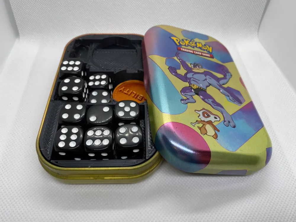 Pokemon Mini-Tin organizer 14mm dices by alexandro9776 - MakerWorld