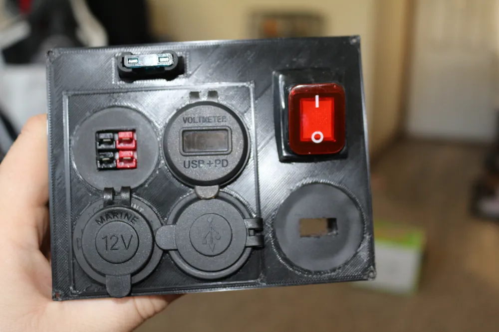 ANDERSON POWER POLE PANEL MOUNT by KT9Q MakerWorld: Download Free 3D Models