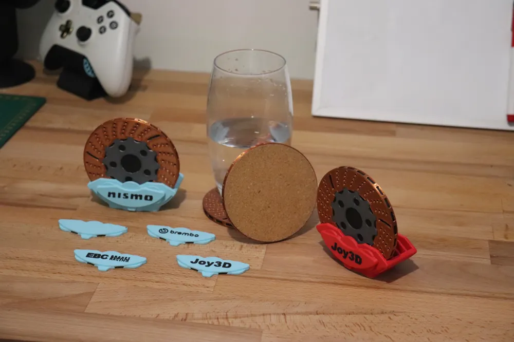 Brake Disc Coaster Set w/ Options by joy3dmakes - MakerWorld
