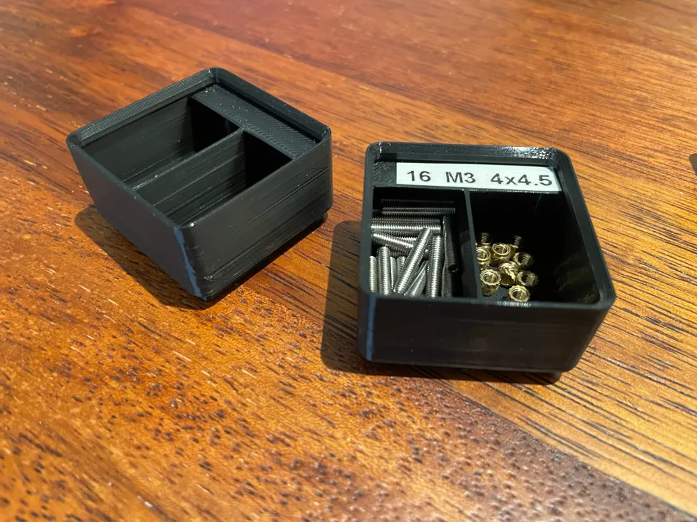 Gridfinity Box with 2 slots low filament use by j_1777909722 - MakerWorld