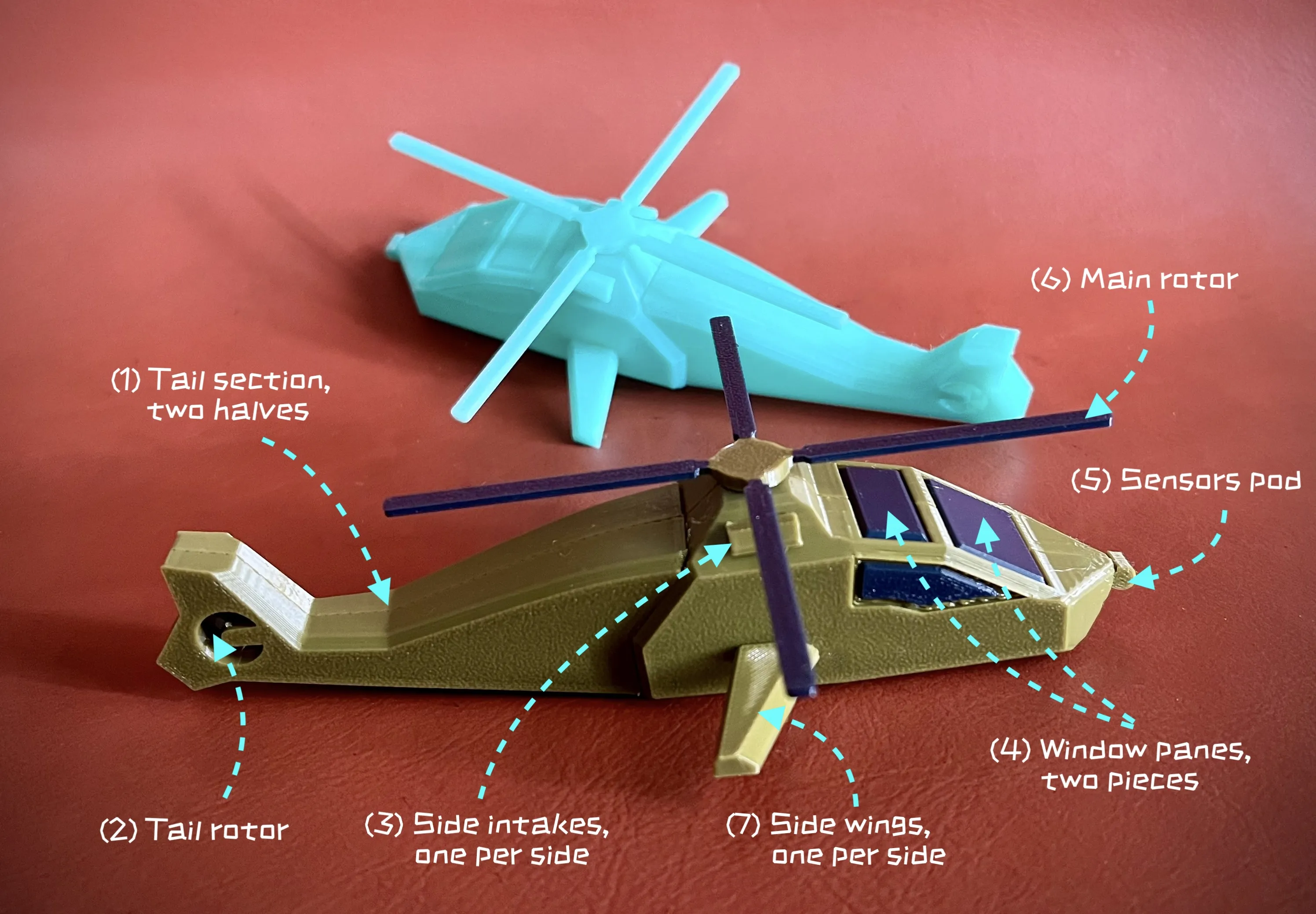 Helicopter kit card by 01makes - MakerWorld