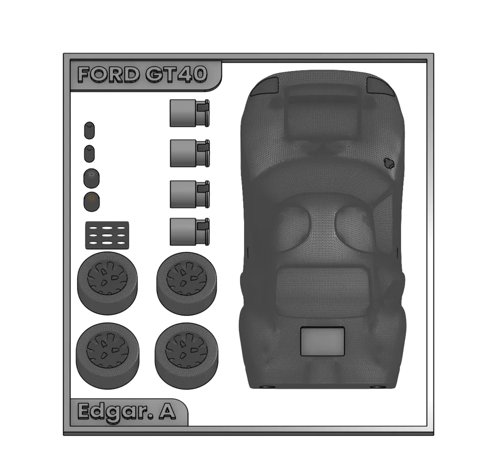 Ford GT40 Kit Card Remixed by Edgar A - MakerWorld