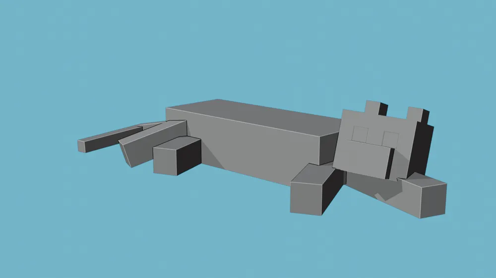 Minecraft Cat Statuette Remixed by Babar Legrand - MakerWorld