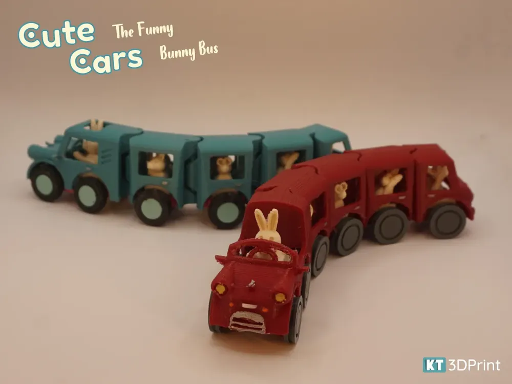 Cute Cars - The Funny Bunny Bus by KT3DPrint - MakerWorld