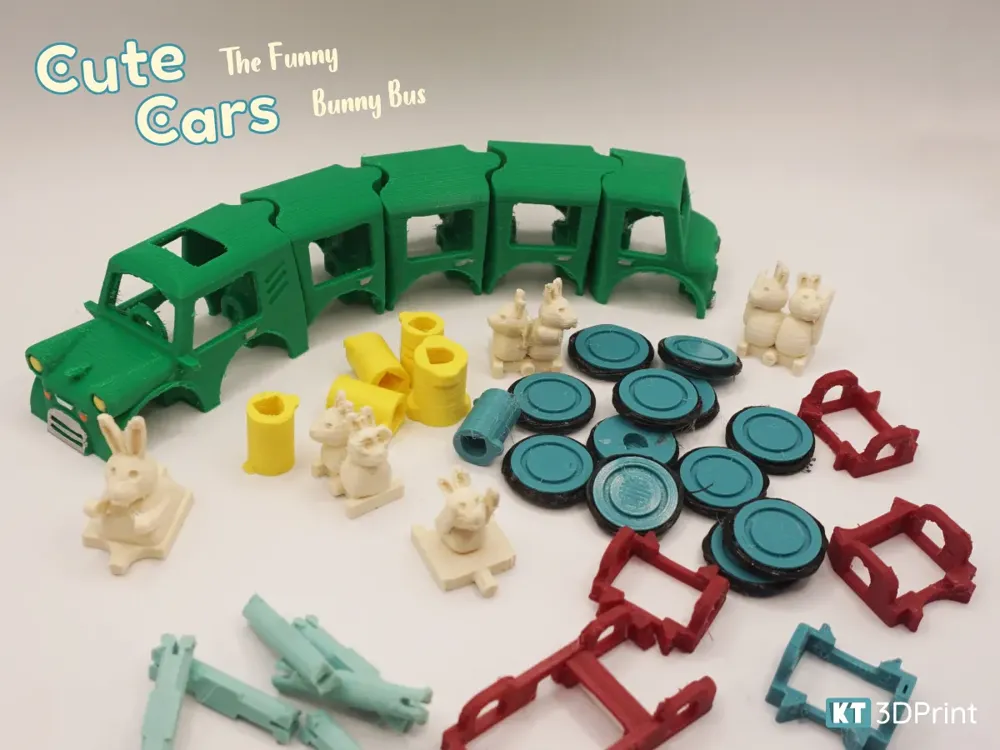 Cute Cars - The Funny Bunny Bus by KT3DPrint - MakerWorld