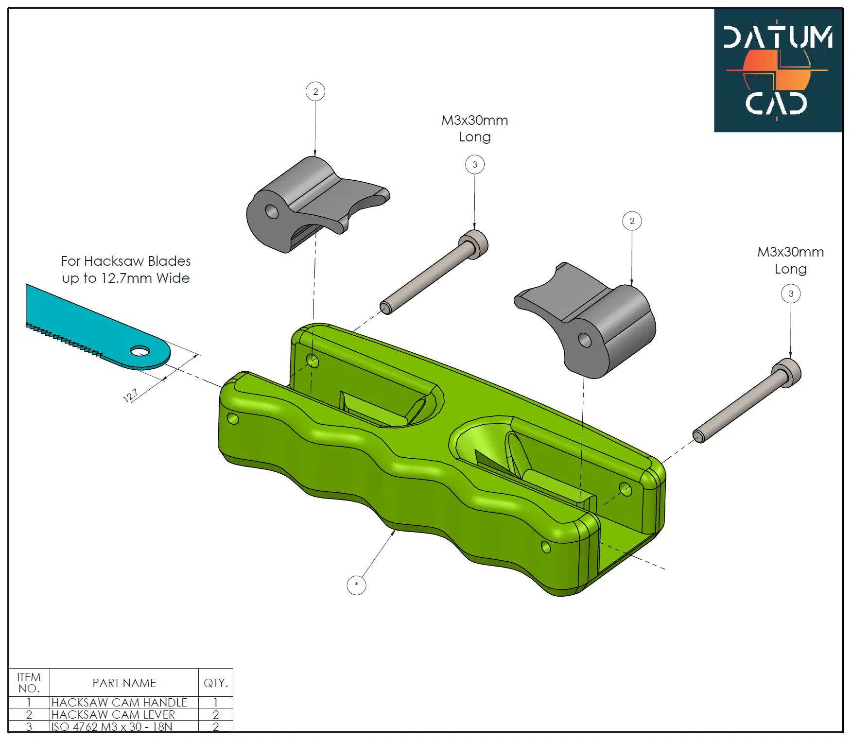 Ultimate Hacksaw Handle by DatumCAD MakerWorld: Download Free 3D Models
