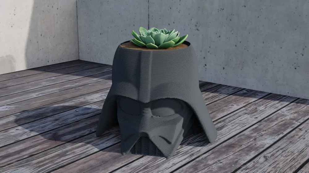 Darth Vader Pot Plant Remixed by calebtimoteo - MakerWorld