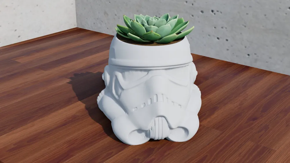 StormTrooper Helmet Pot Plant by calebtimoteo - MakerWorld