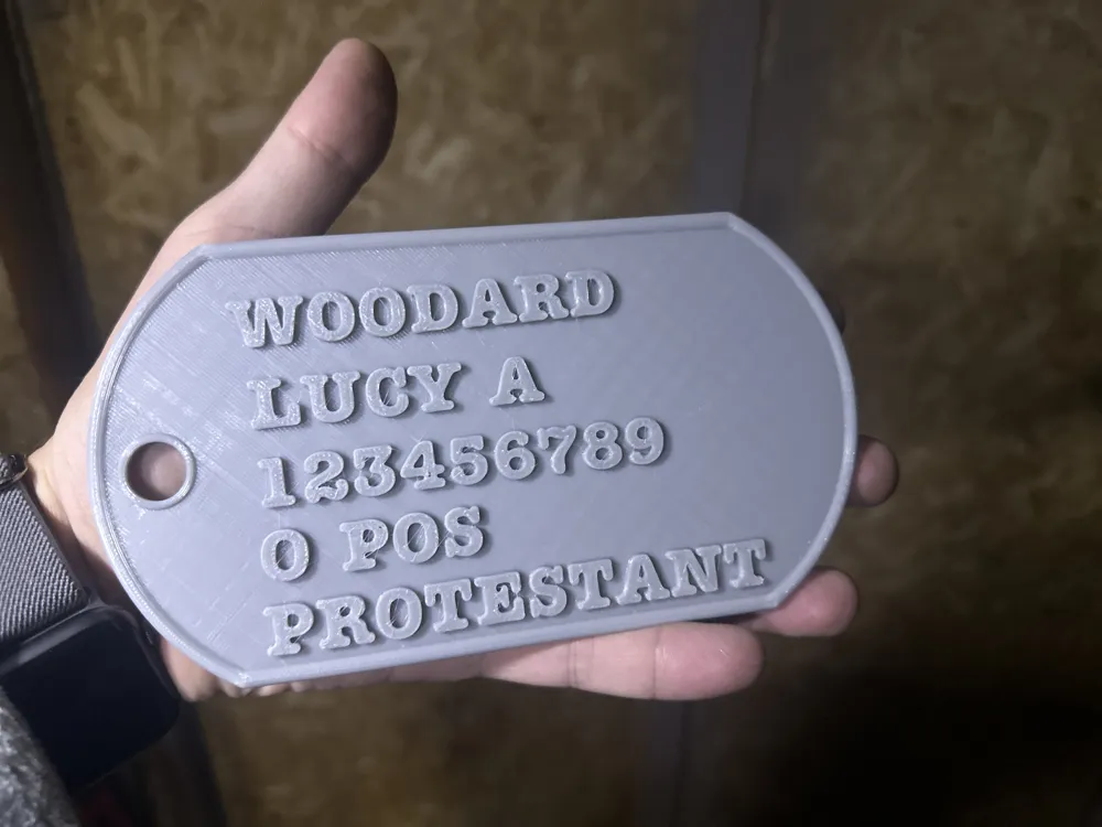Giant Dog Tag by Snail - MakerWorld