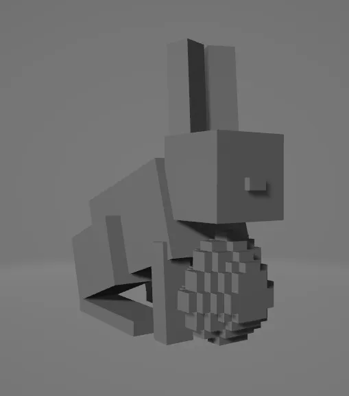 Minecraft rabbit with egg by LeonWieDavon - MakerWorld