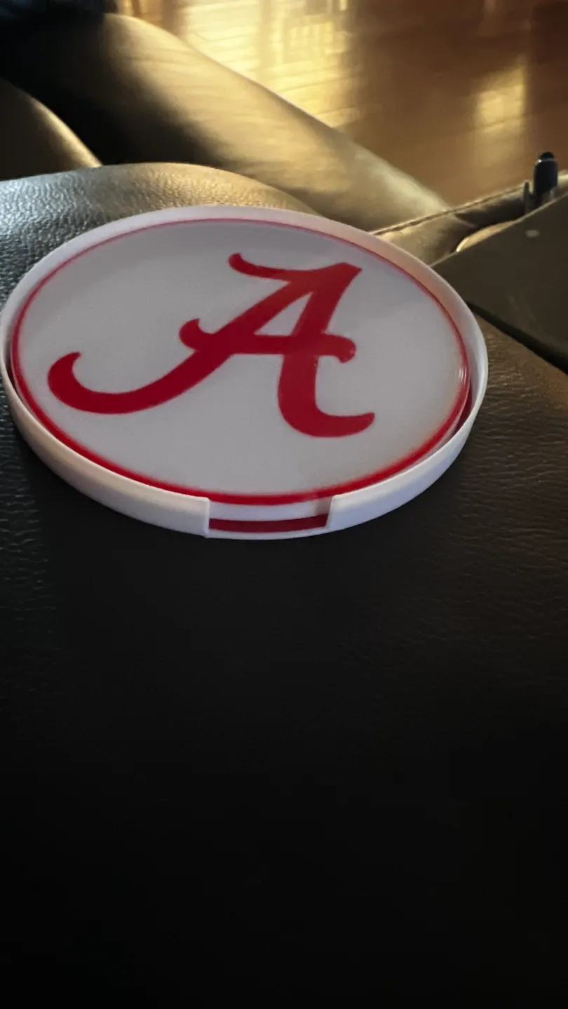 Alabama Crimson Tide Coaster by mills3dprints - MakerWorld