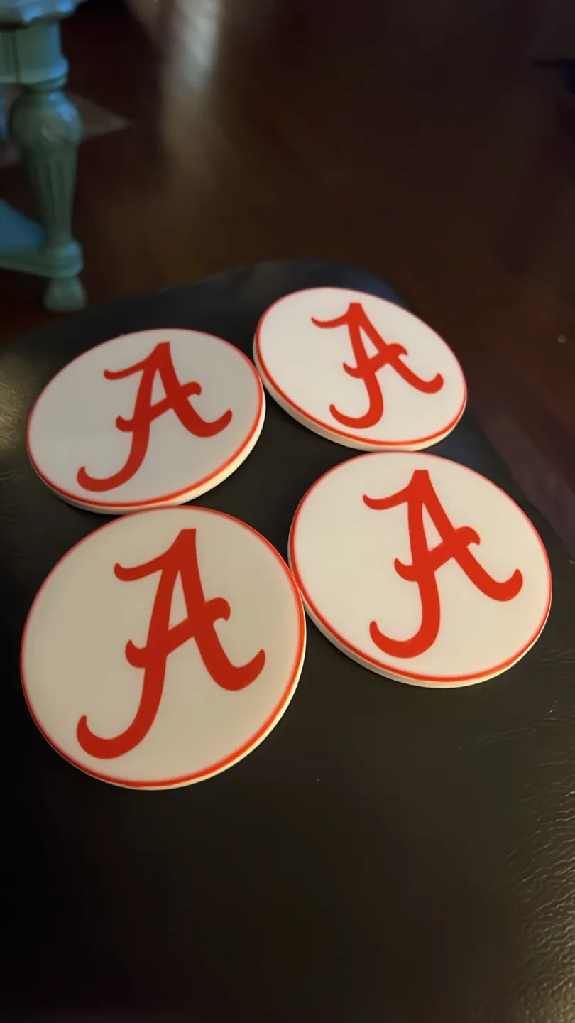 Alabama Crimson Tide Coaster by mills3dprints - MakerWorld