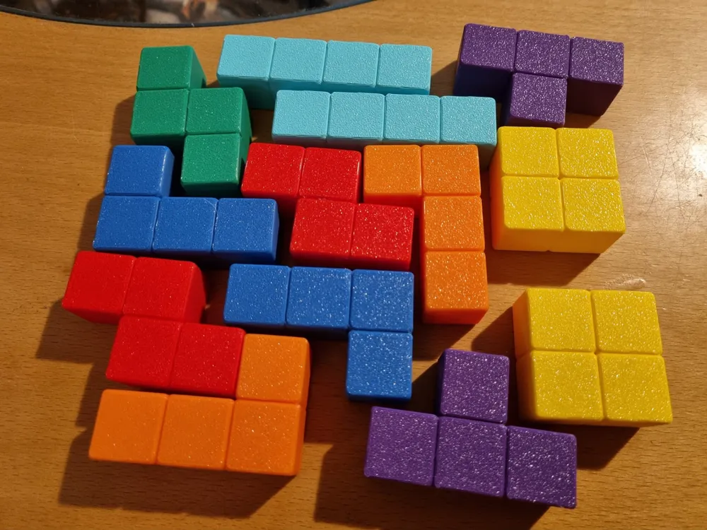 Tetris pieces tetromino magnets by BroerWolf - MakerWorld