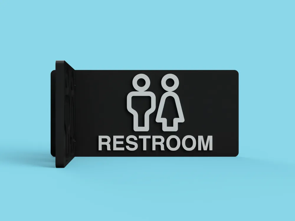 3D - Restroom Sign by NovaPrints - MakerWorld