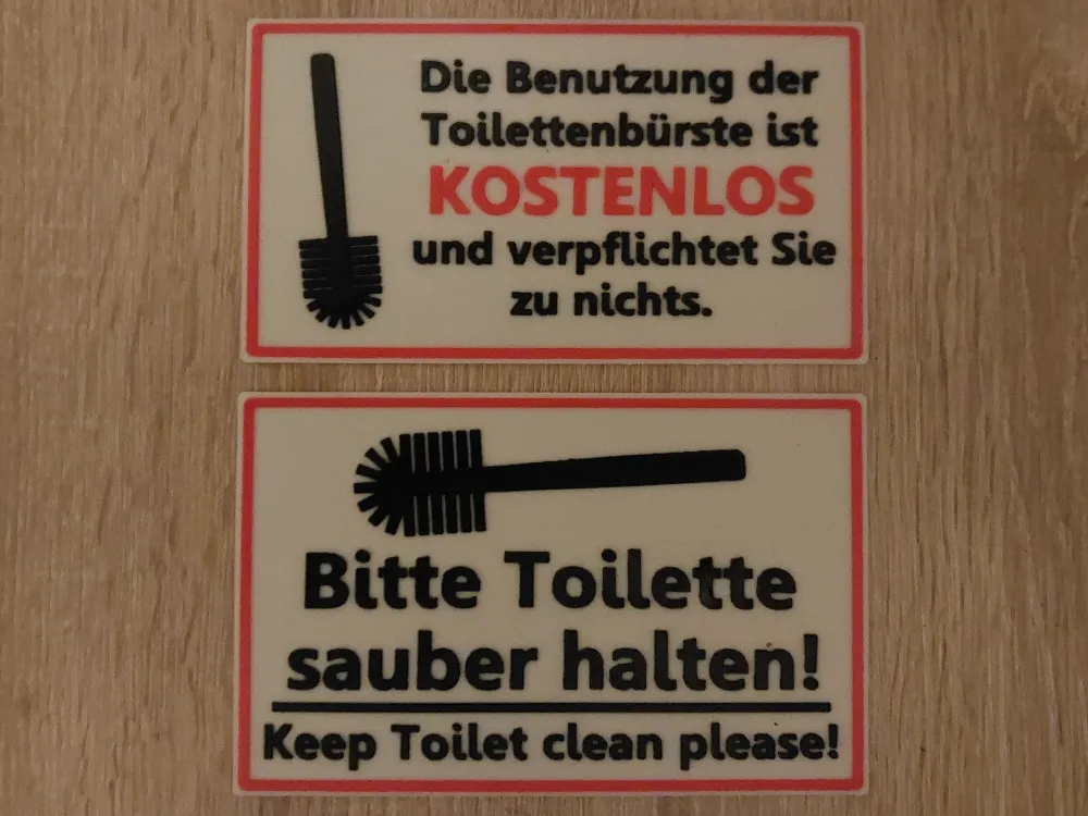 Klobürsten Schild / Toilet brush sign by Becks86 - MakerWorld
