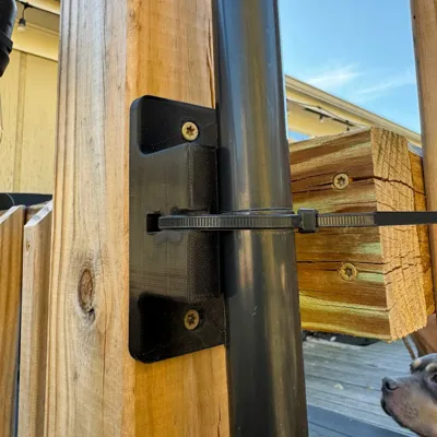 Tiki Torch Fence Post Mount by marcodecca - MakerWorld