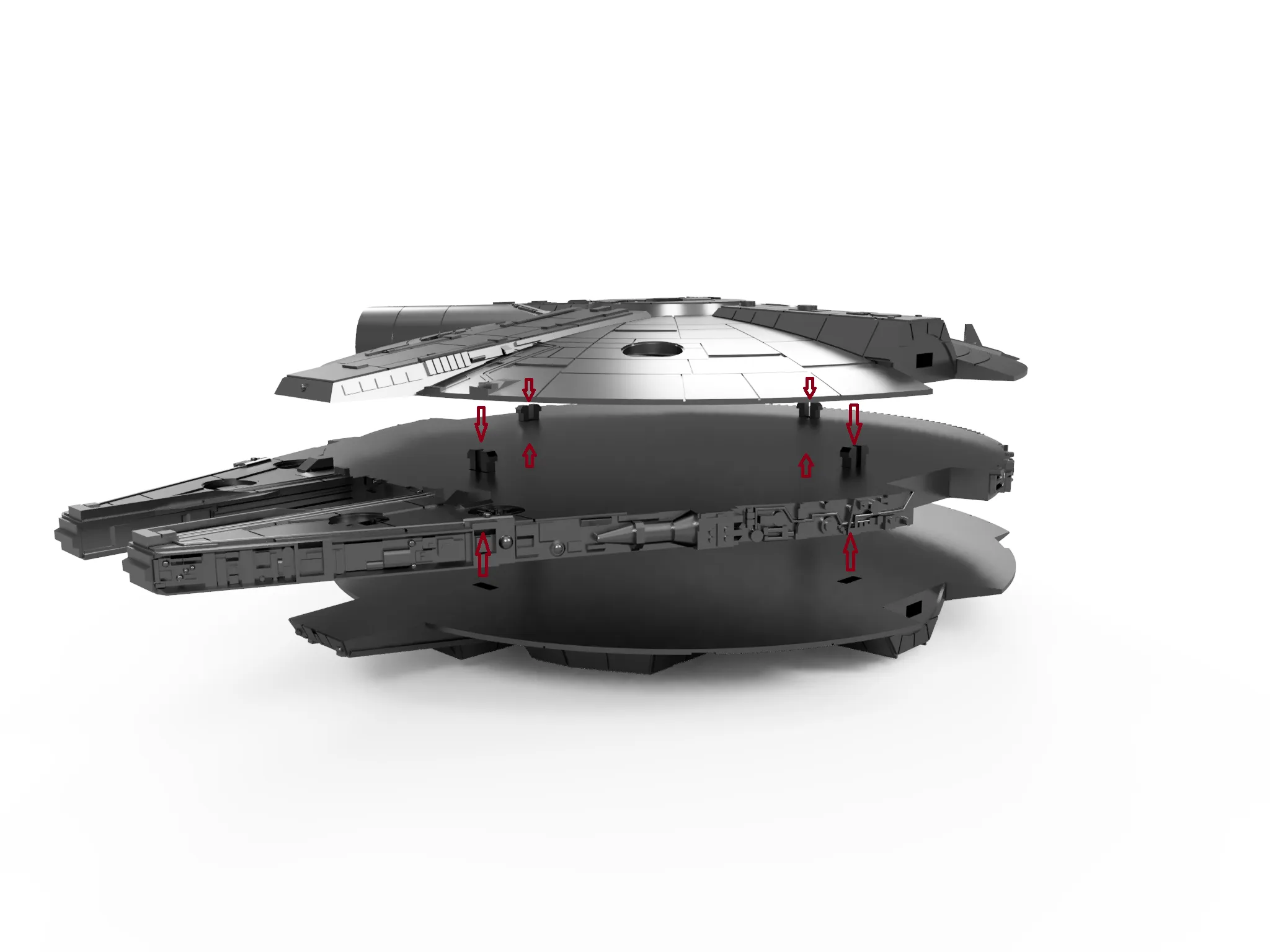 Millennium Falcon Kit Card - High Detail - No Glue by DjangoCashflow ...