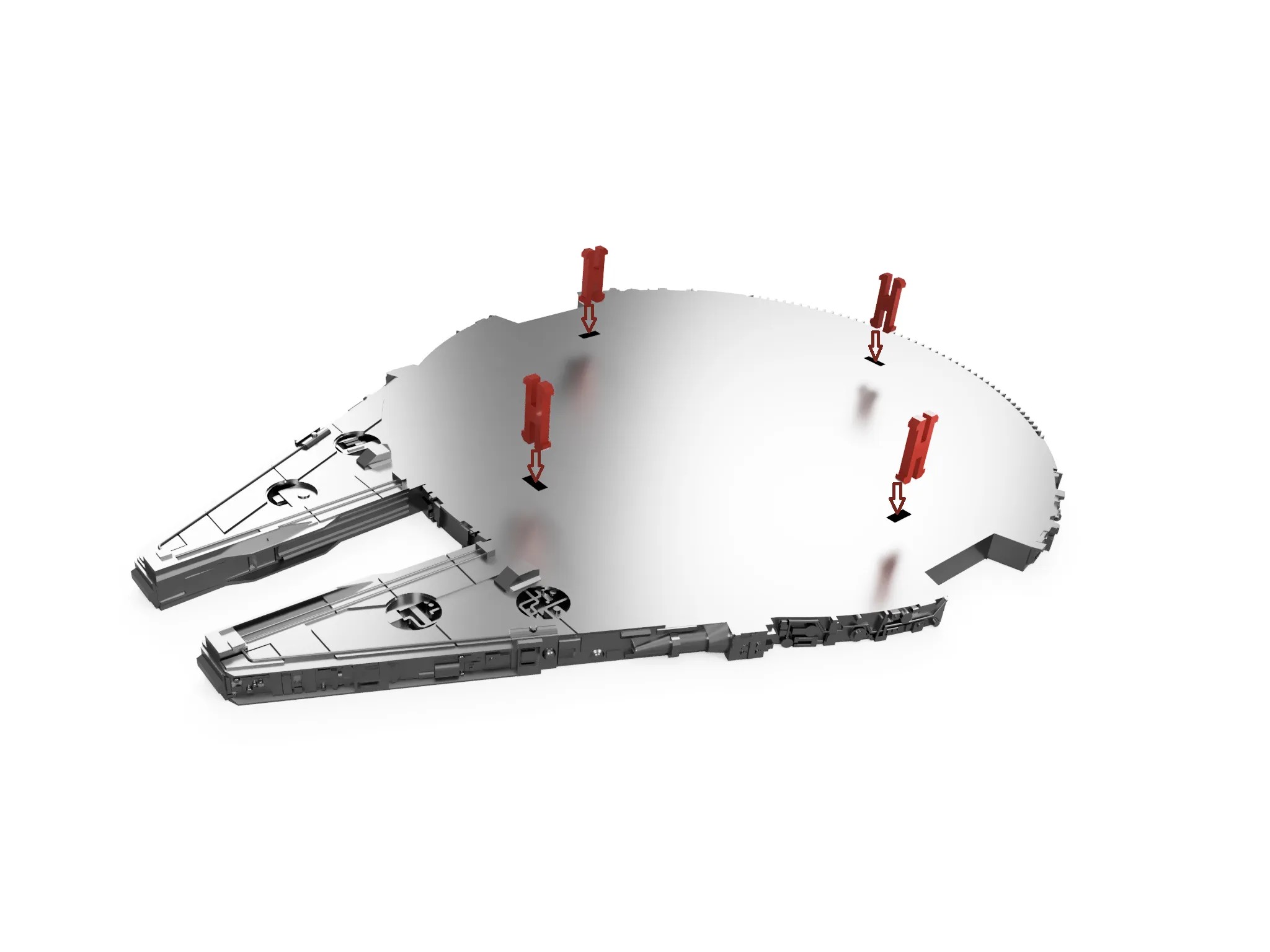 Millennium Falcon Kit Card - High Detail - No Glue by DjangoCashflow ...