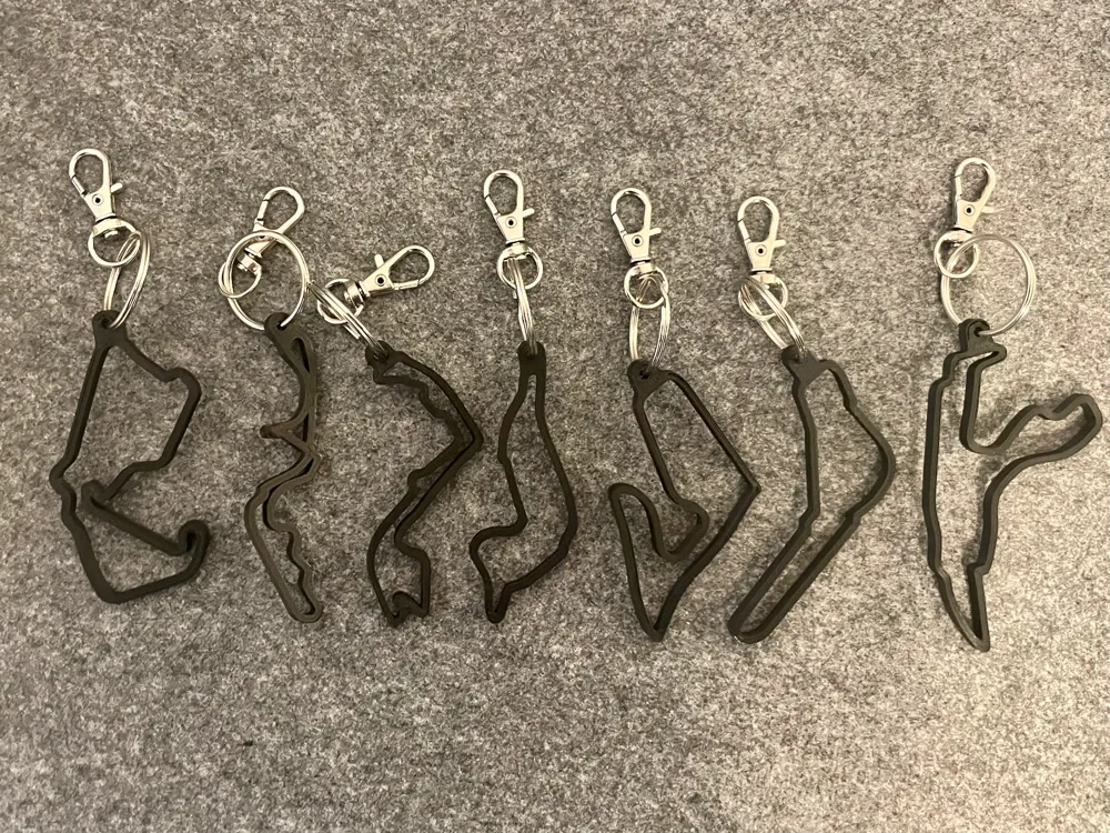 Formula 1 Track Keychains F1 different Tracks by Engineered by Julian ...