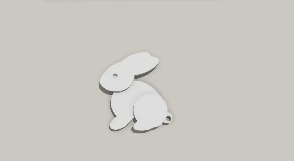 Rabbit keychain by codemers - MakerWorld