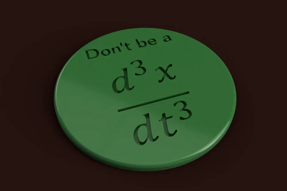 Calculus Joke Coaster (Don't be a d3x/dt3) by createt - MakerWorld