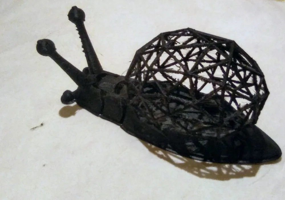 Wireframe snail articulated (Torture Test) Remixed by user_1638749392 ...