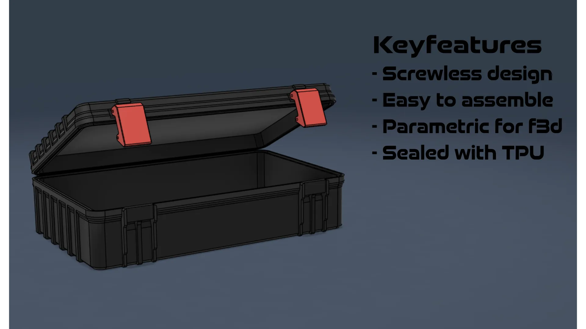 Rugged Storage Box (Parametric, Screwless) by RDesigns - MakerWorld
