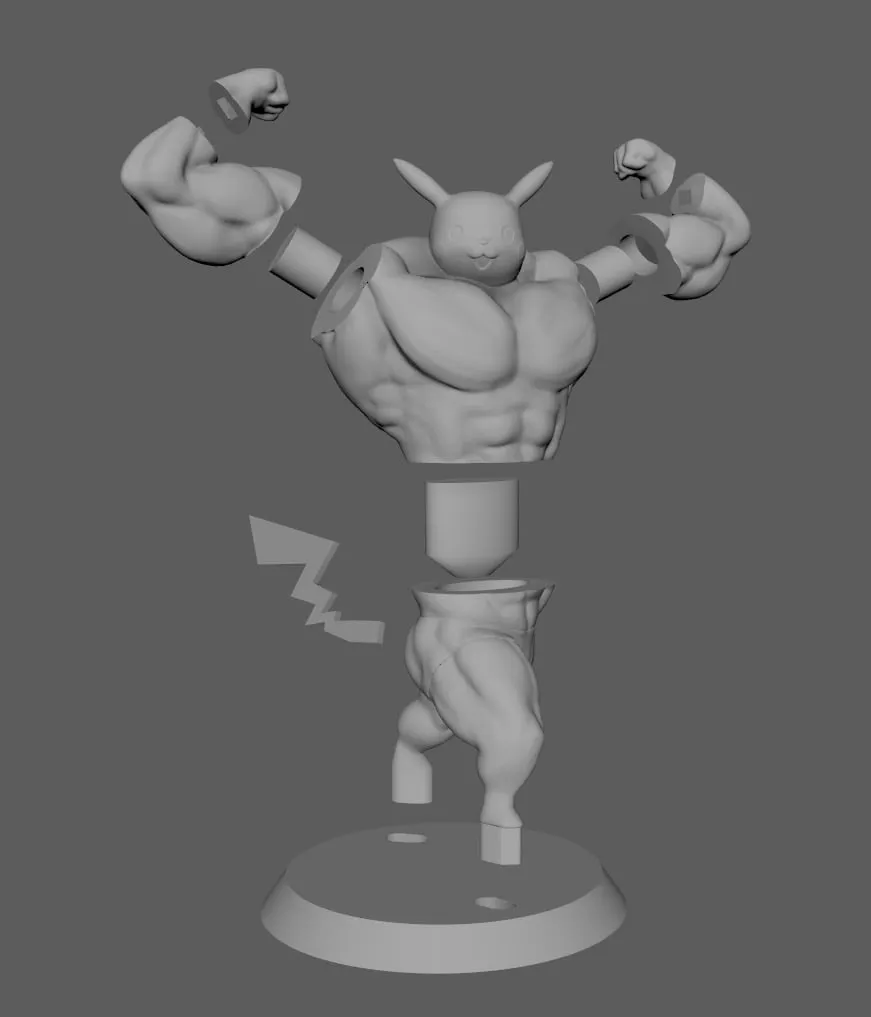 Swole Pikachu by pokemon_master - MakerWorld