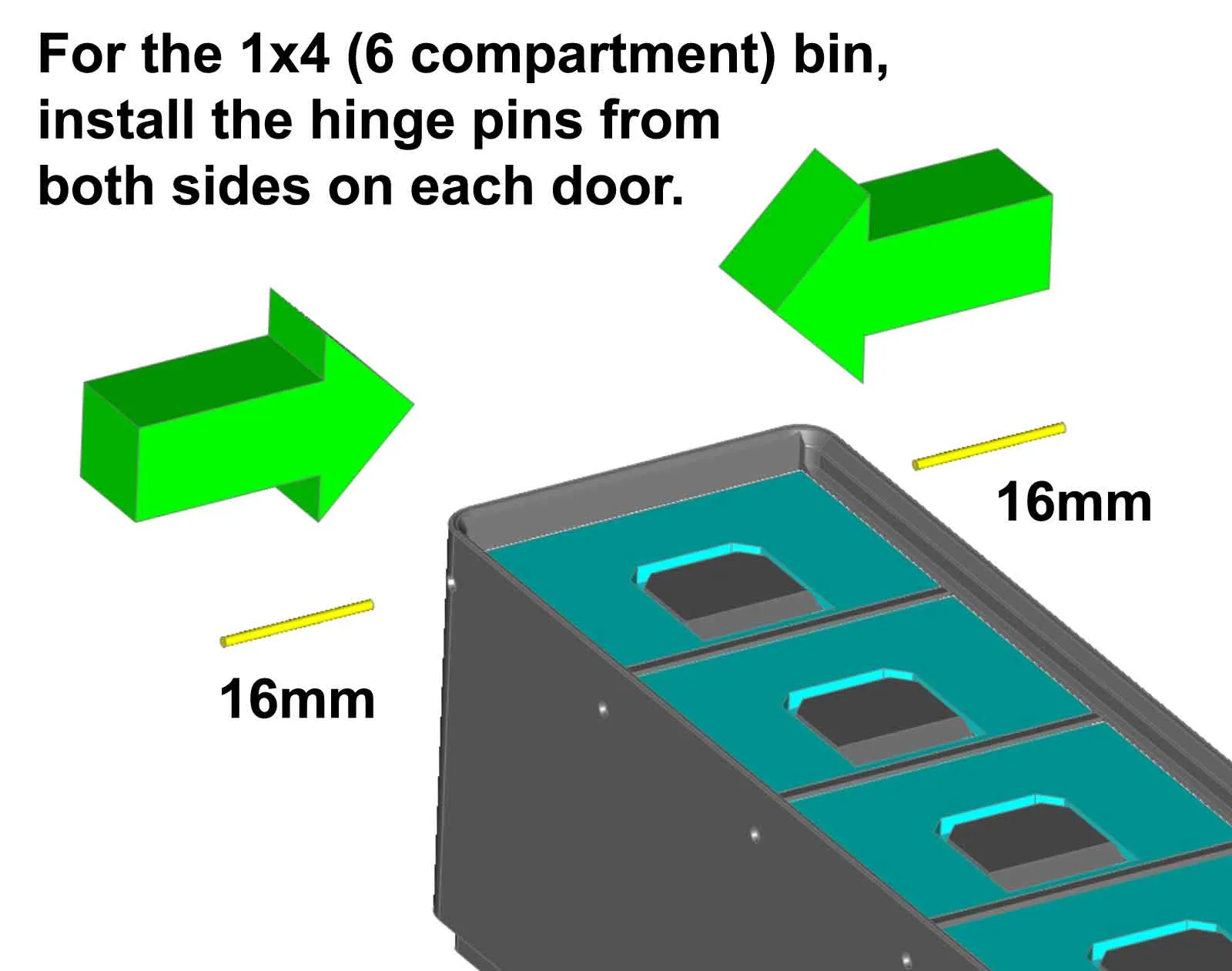 Gridfinity 1xY Multi Compartment Lidded Bins v2.0 - Free 3D Print Model ...