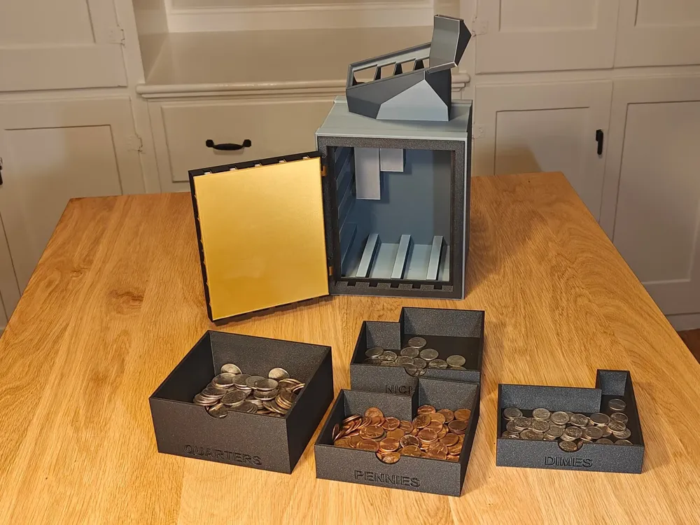 Coin Sorting Vault - Free 3D Print Model - MakerWorld