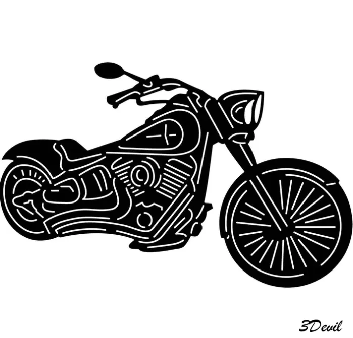2D Decoration 4x motorcycles by 3Devil - MakerWorld